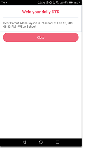 Track Student DTR on Mobile App