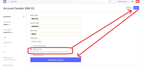 HOW TO SET UP AND SEND STUDENT LMS ACCOUNT